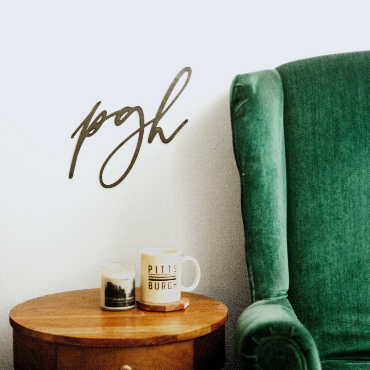 "PGH" Pittsburgh Script Wall Decor – KEYSTONE STEEL CO.