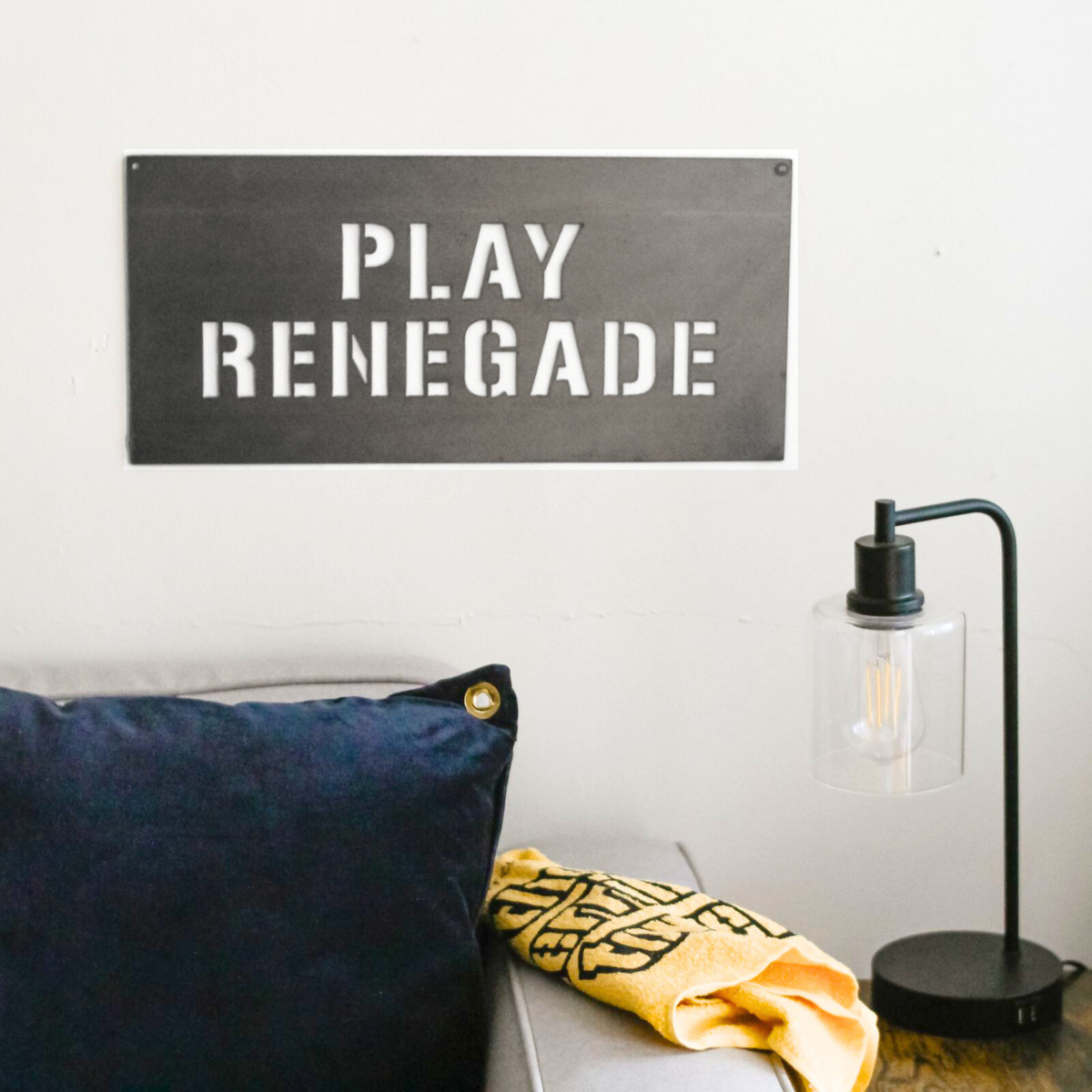 Pittsburgh "Play Renegade" Steel Wall Sign. Keystone Steel Co ...
