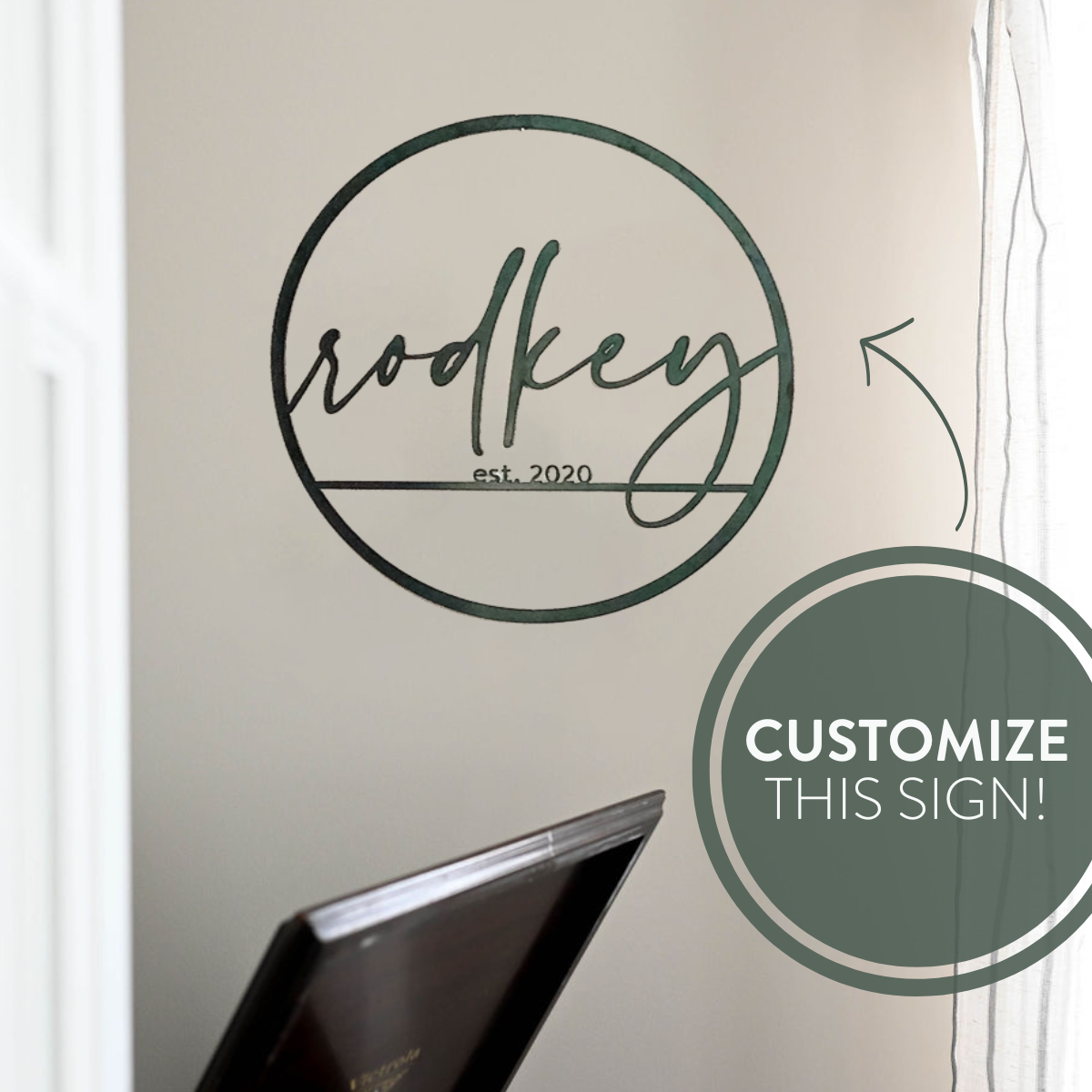 Custom Last Name EST. Circle Steel sign. Keystone Steel Co. – KEYSTONE ...