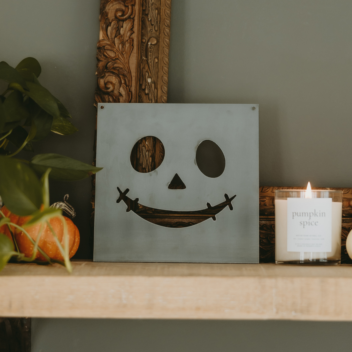 Cute Jack-o'-Lantern Pumpkin Face Wall Decor Sign – KEYSTONE STEEL CO.