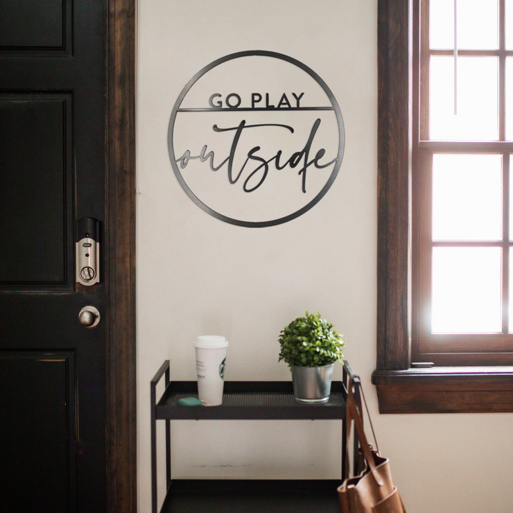 Go Play Outside Steel Circle Wall Décor. Keystone Steel Co. – KEYSTONE ...