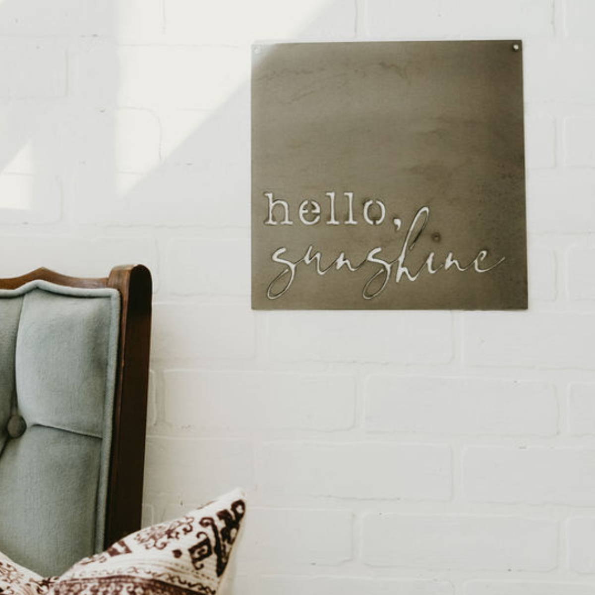 'Hello, Sunshine' Wall Decor Sign Made from Steel – KEYSTONE STEEL CO.