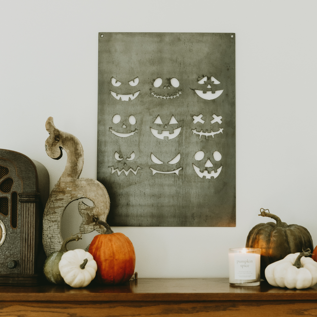 Jack-o'-Lantern Pumpkin Faces Wall Decor Sign – KEYSTONE STEEL CO.