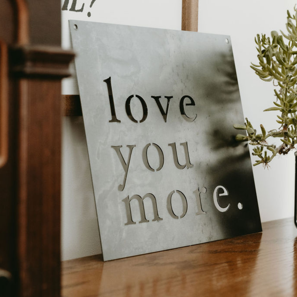 'Love You, Bye' Steel Sign – KEYSTONE STEEL CO.