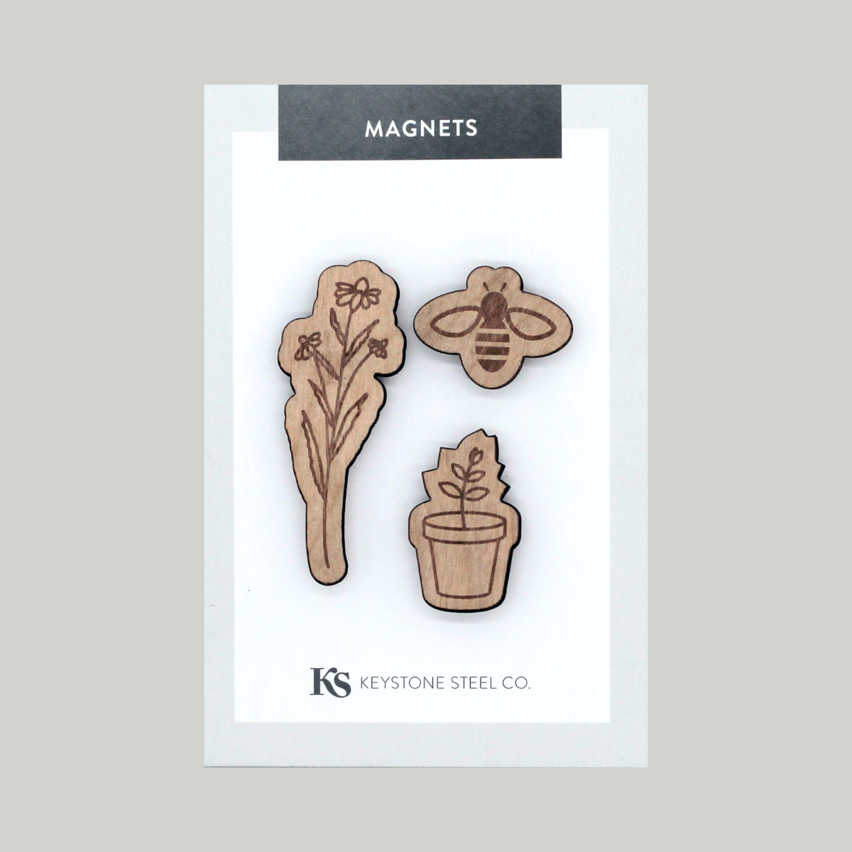 Bee and Flower Magnets, Pack of 3 – KEYSTONE STEEL CO.