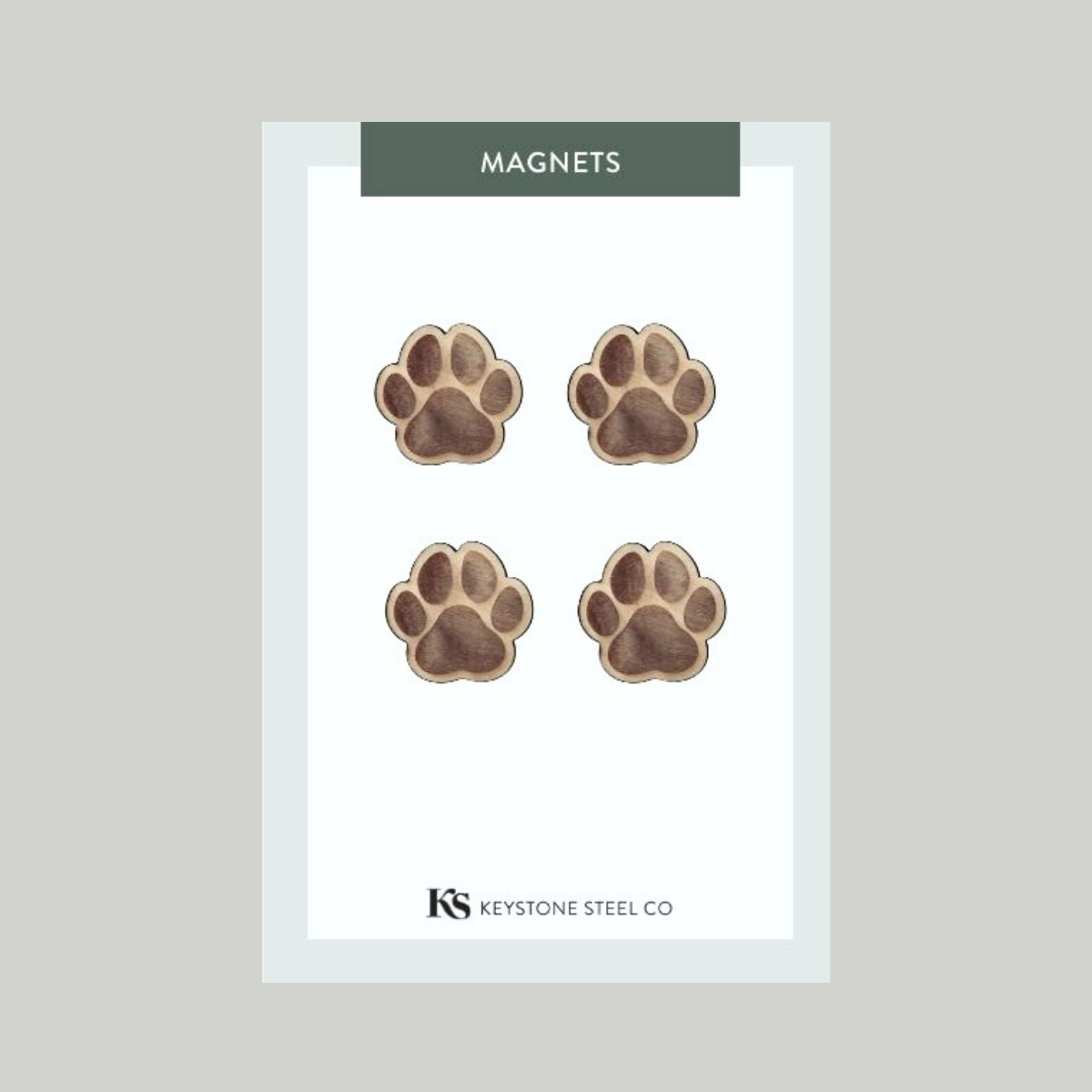 Paw Print Magnets, Pack of 4 – KEYSTONE STEEL CO.