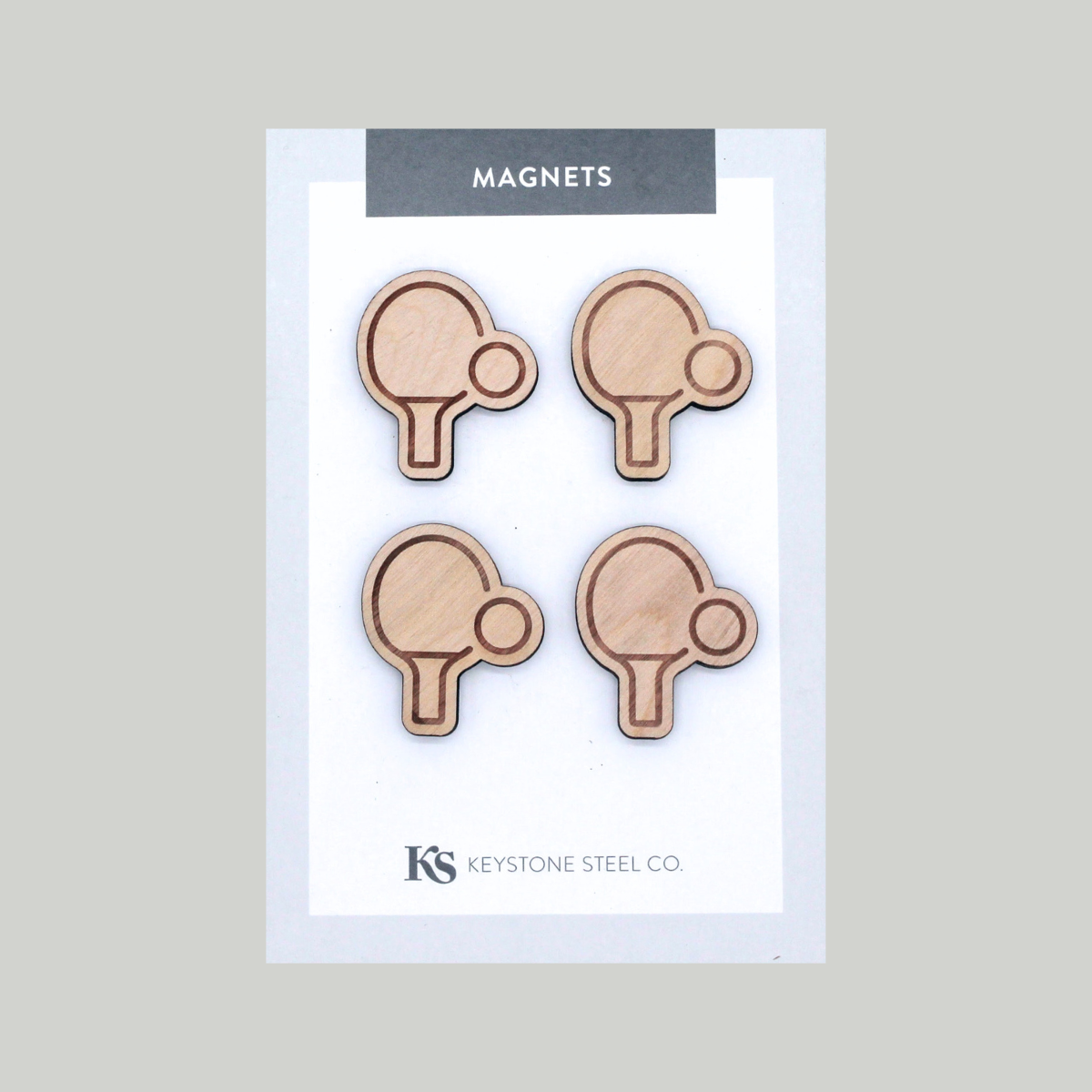 Ping Pong Paddle Sport Magnets, Pack of 4 – KEYSTONE STEEL CO.