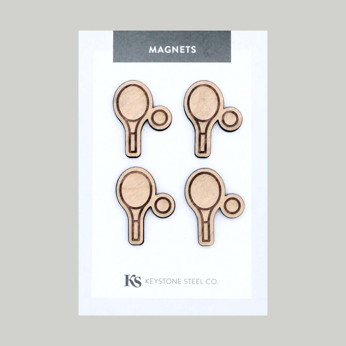 Tennis Racquet Sport Magnets, Pack of 4 – KEYSTONE STEEL CO.