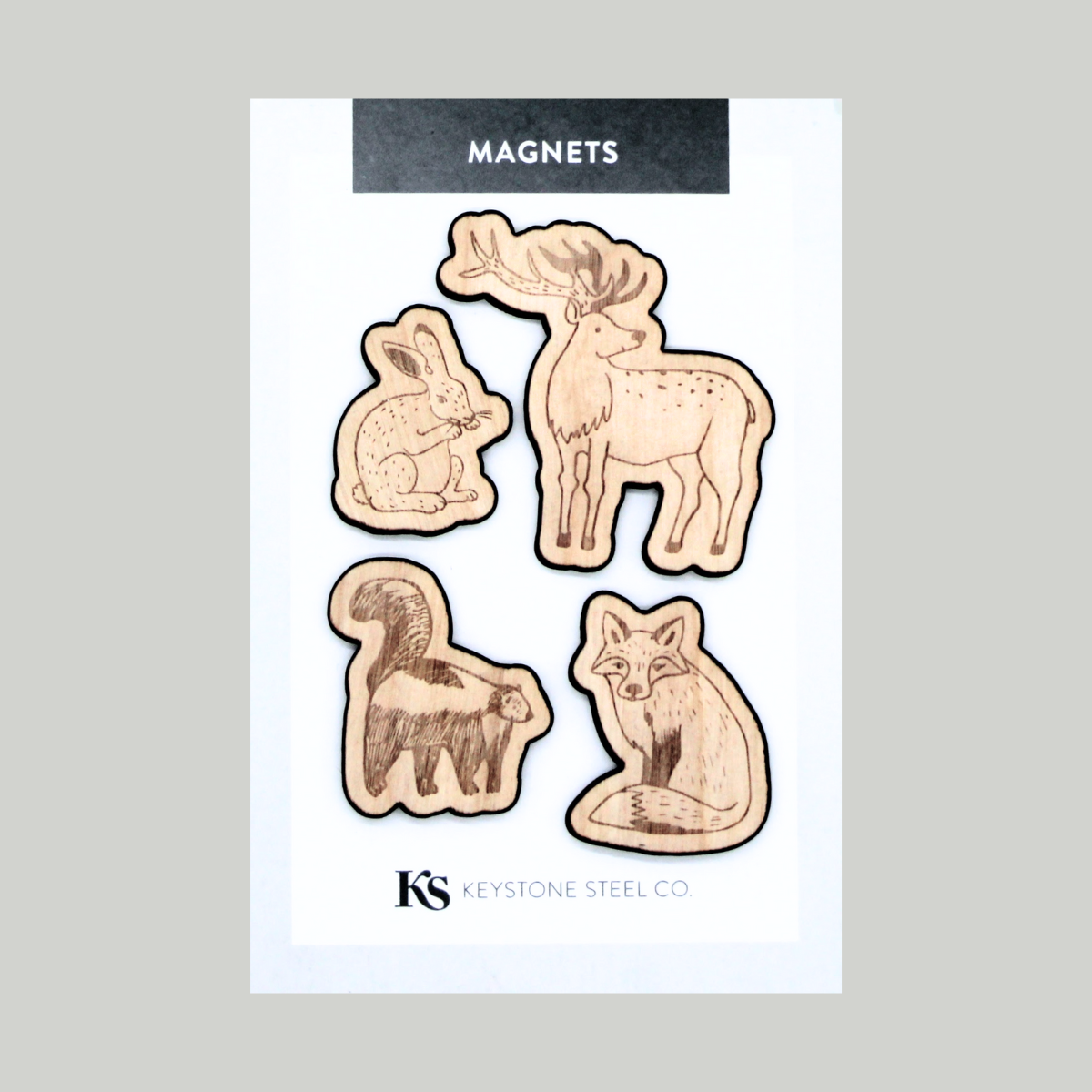 Woodland Animal Magnets, Pack of 4 – KEYSTONE STEEL CO.