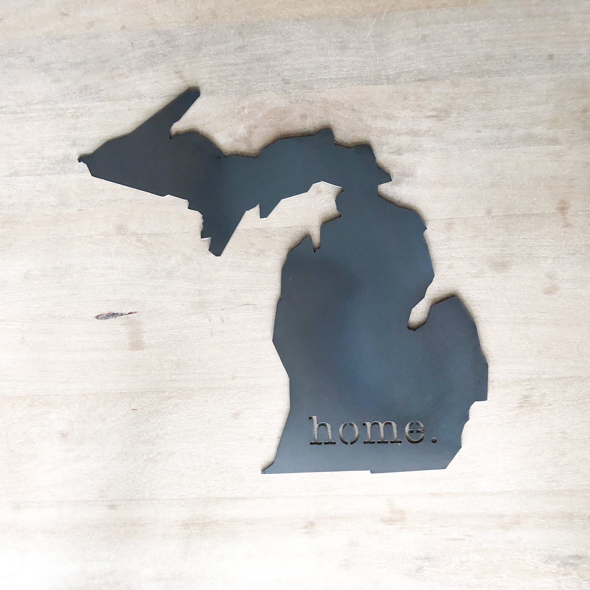 Michigan "Home" Steel Wall Sign. Keystone Steel Co. – KEYSTONE STEEL CO.