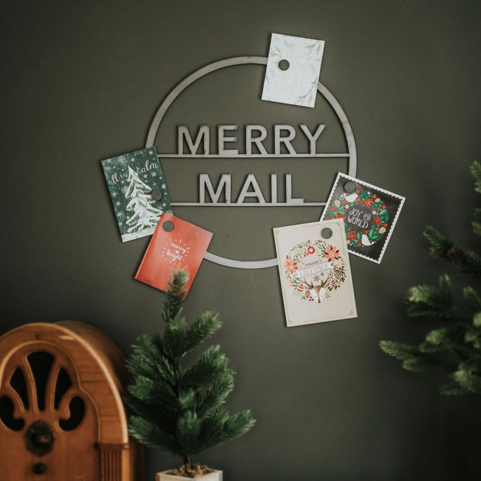 Merry Mail Magnetic Christmas Card Display. Keystone Steel Co ...