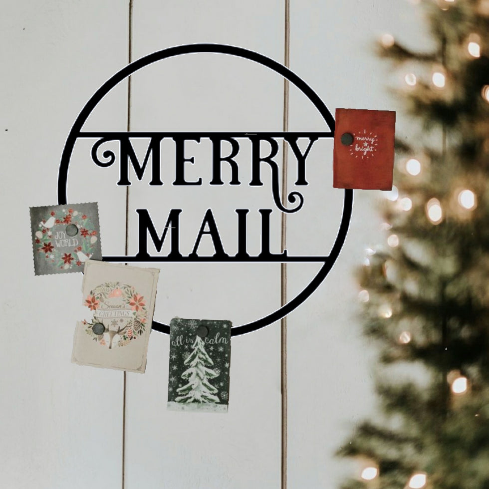 Merry Mail Magnetic Christmas Card Display. Keystone Steel Co ...