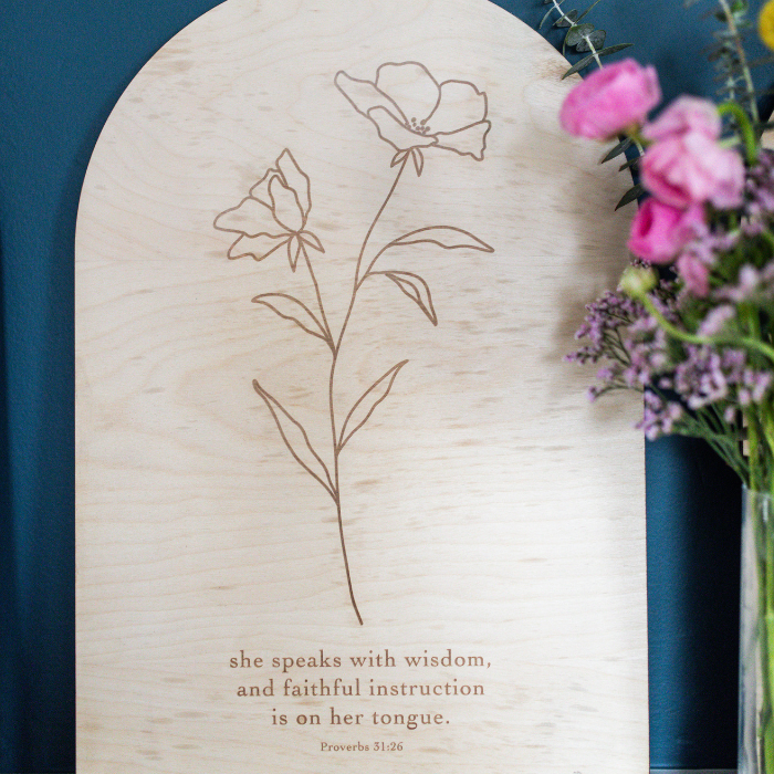 Proverbs 31:26 Wood Wall Decor – KEYSTONE STEEL CO.